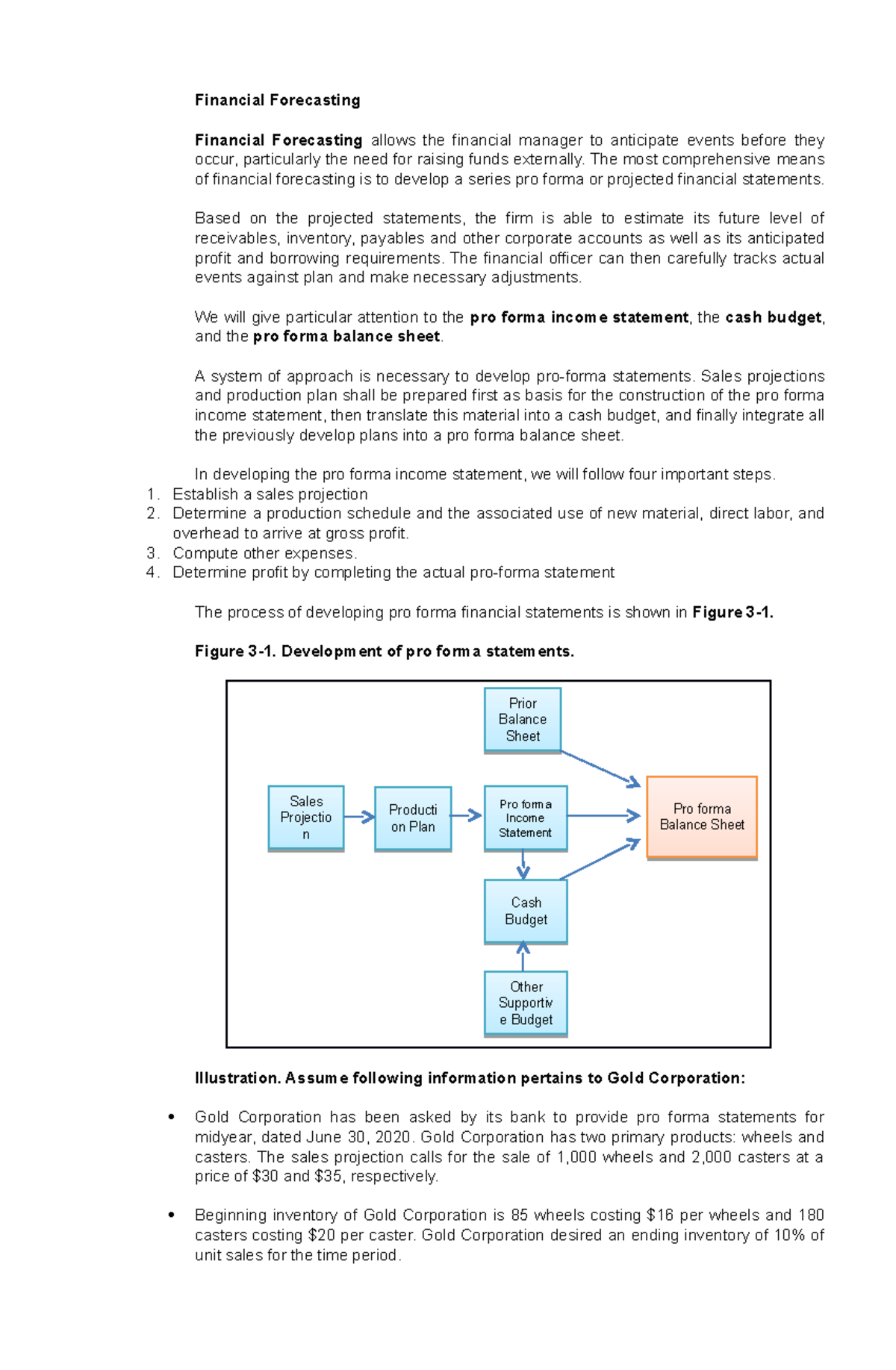 Module III. Financial Forecasting - Financial Forecasting Financial ...