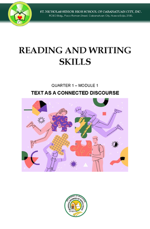 Module 11 Reading and Writing Skills Grade 11 - READING AND WRITING SKILLS QUARTER 2 – MODULE 1 ...