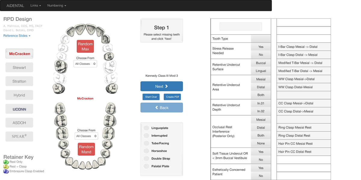 Ai Dental - RPD designing - AiDENTAL Links Numbering RPD Design A. Mahrous, DDS, MS, FACP David ...