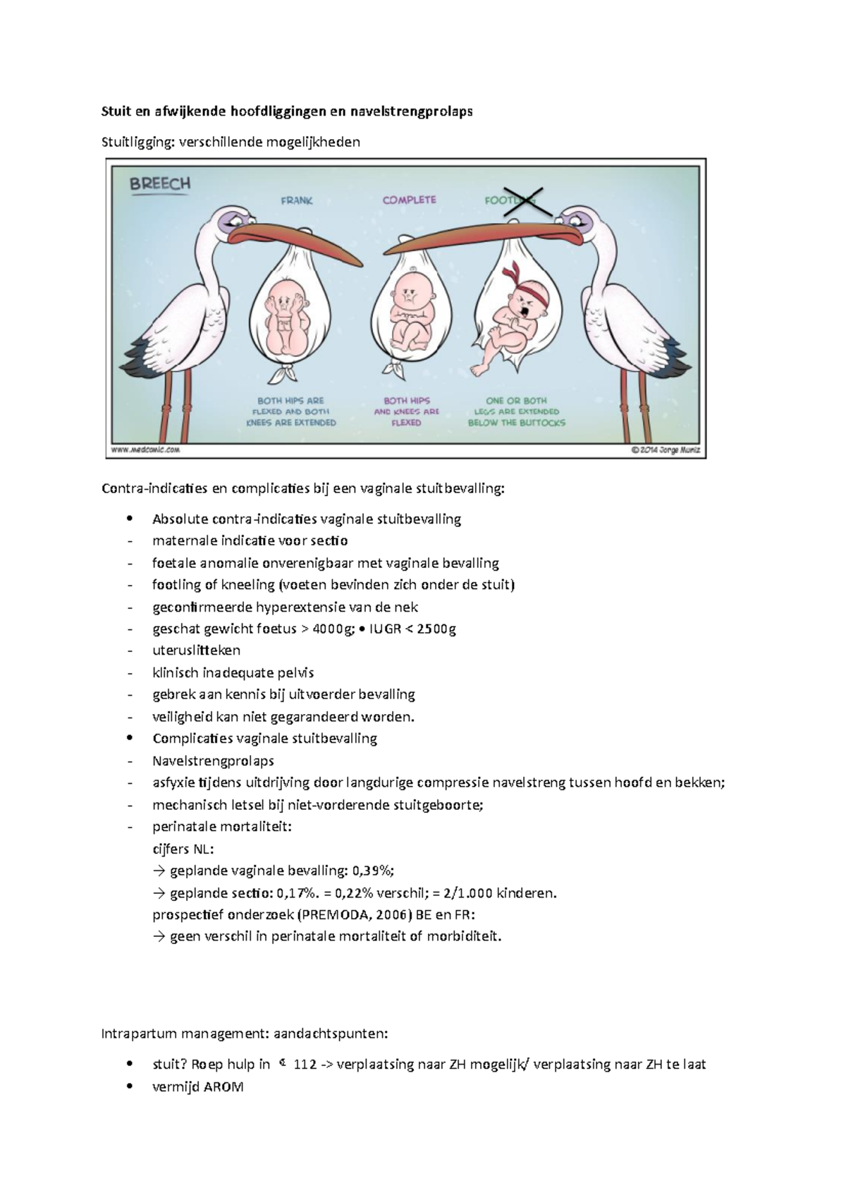 Stuit en afwijkende hoofdliggingen en navelstrengprolaps - Stuit en ...