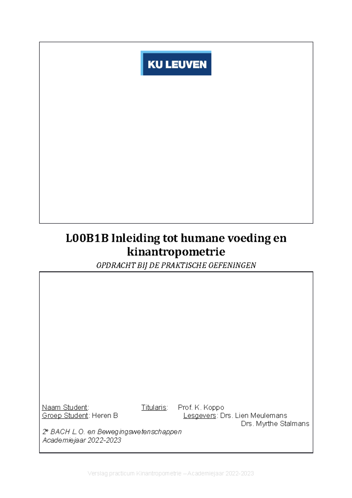 Verslag Heren 2022 2023 - L00B1B Inleiding tot humane voeding en ...