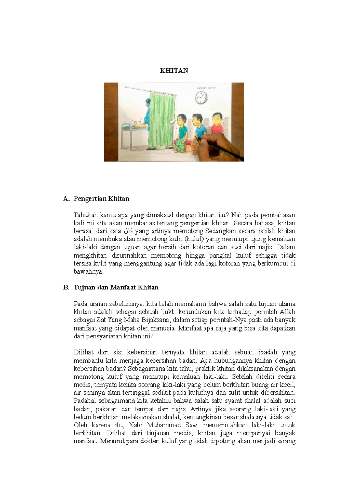 Fiqih - penjelasan atau keterangan - KHITAN A. Pengertian Khitan ...