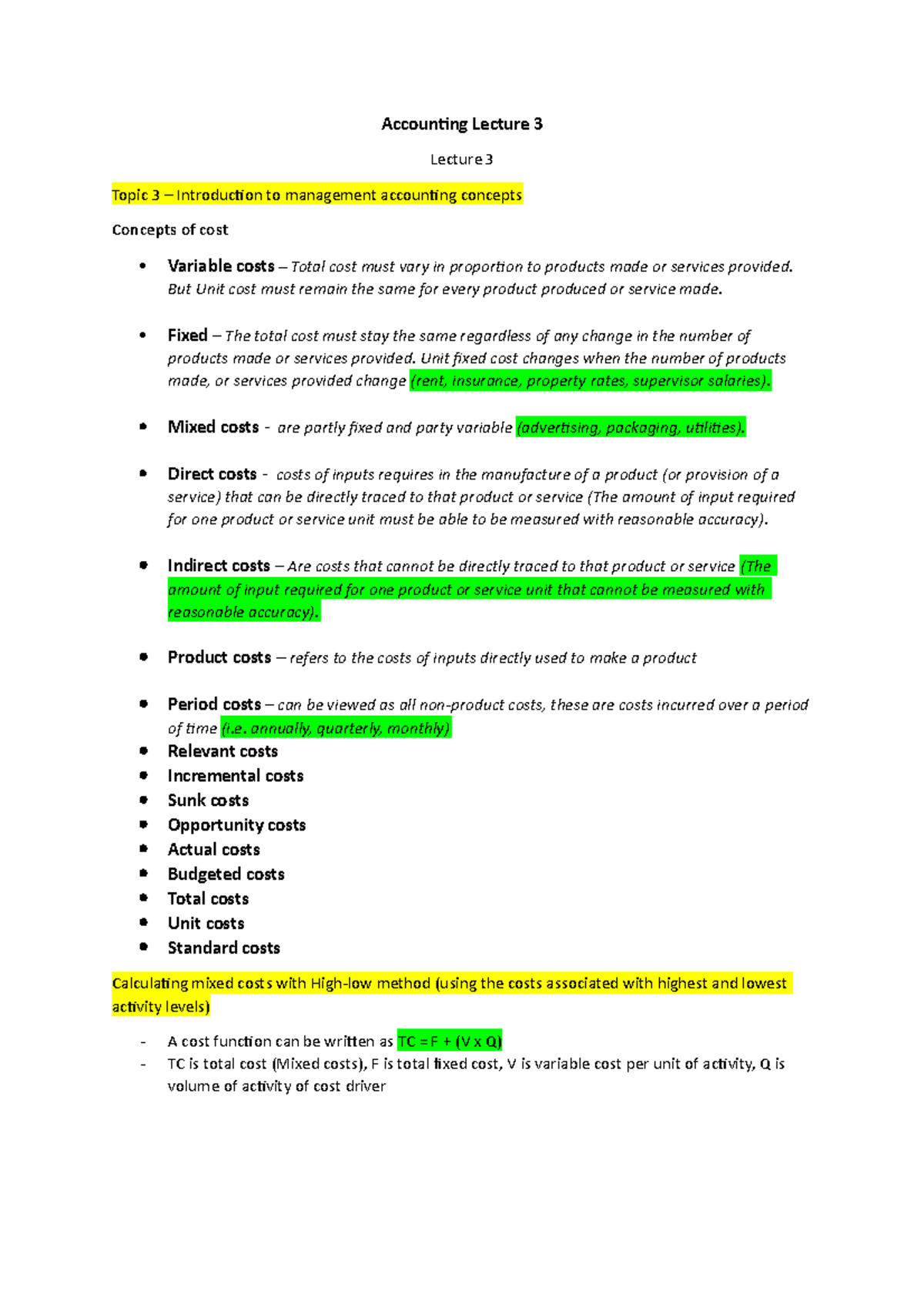 Lecture 3 Accounting Lecture 3 Lecture 3 Topic 3 Introduction To