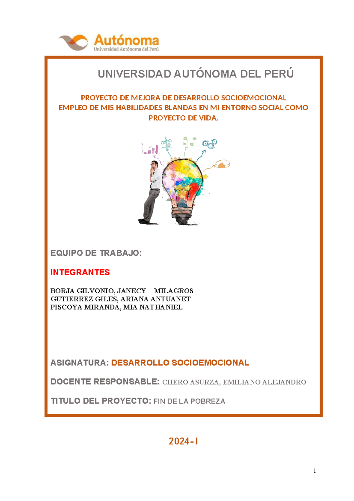 Trabajo ppt - ghhhhhhhhh - UNIVERSIDAD AUTÓNOMA DEL PERÚ PROYECTO DE ...