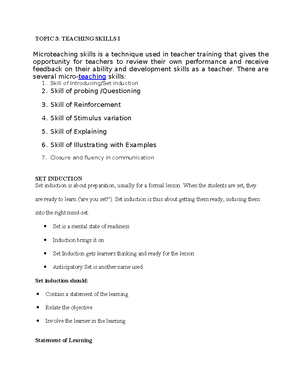 Topic 8 - peer teachings - TOPIC 8: USE OF MEDIA TO ENHANCE TEACHING AND LEARNING Introduction ...