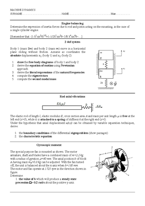 4-Example exam springs bearings and screws - FUNDAMENTALS OF MACHINE ...