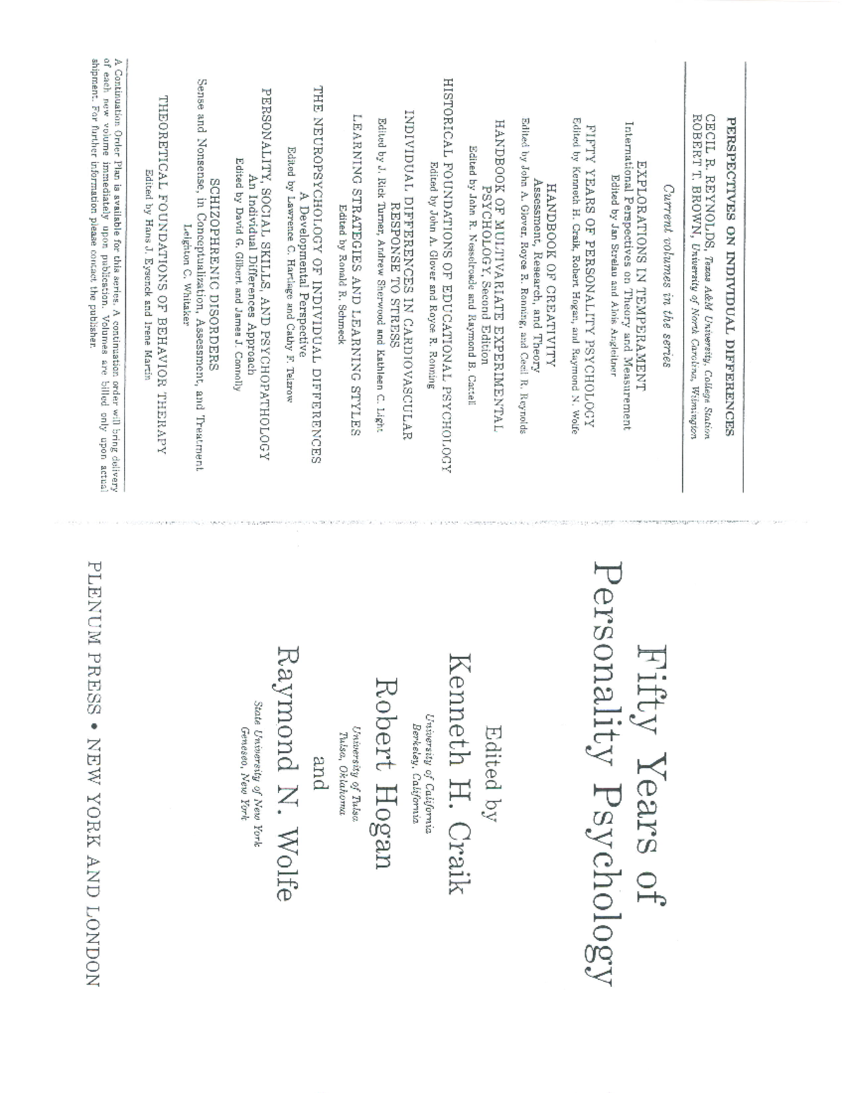 Johnand Robins 1993Allportthe Big Five - PERSPECTIVES ON INDIVIDUAL ...