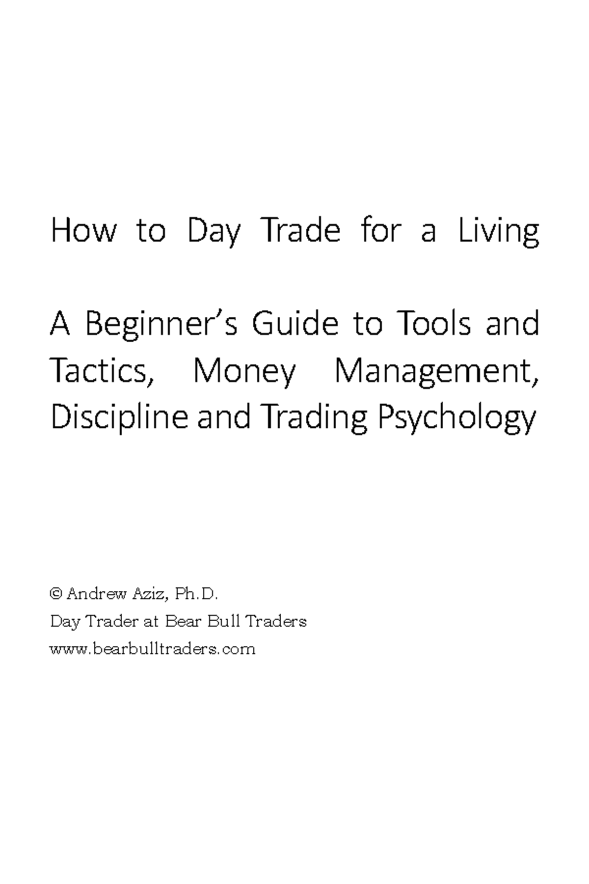 Andrew Aziz-How to Day Trade for a Living Audiobook-FIGS - How to Day ...
