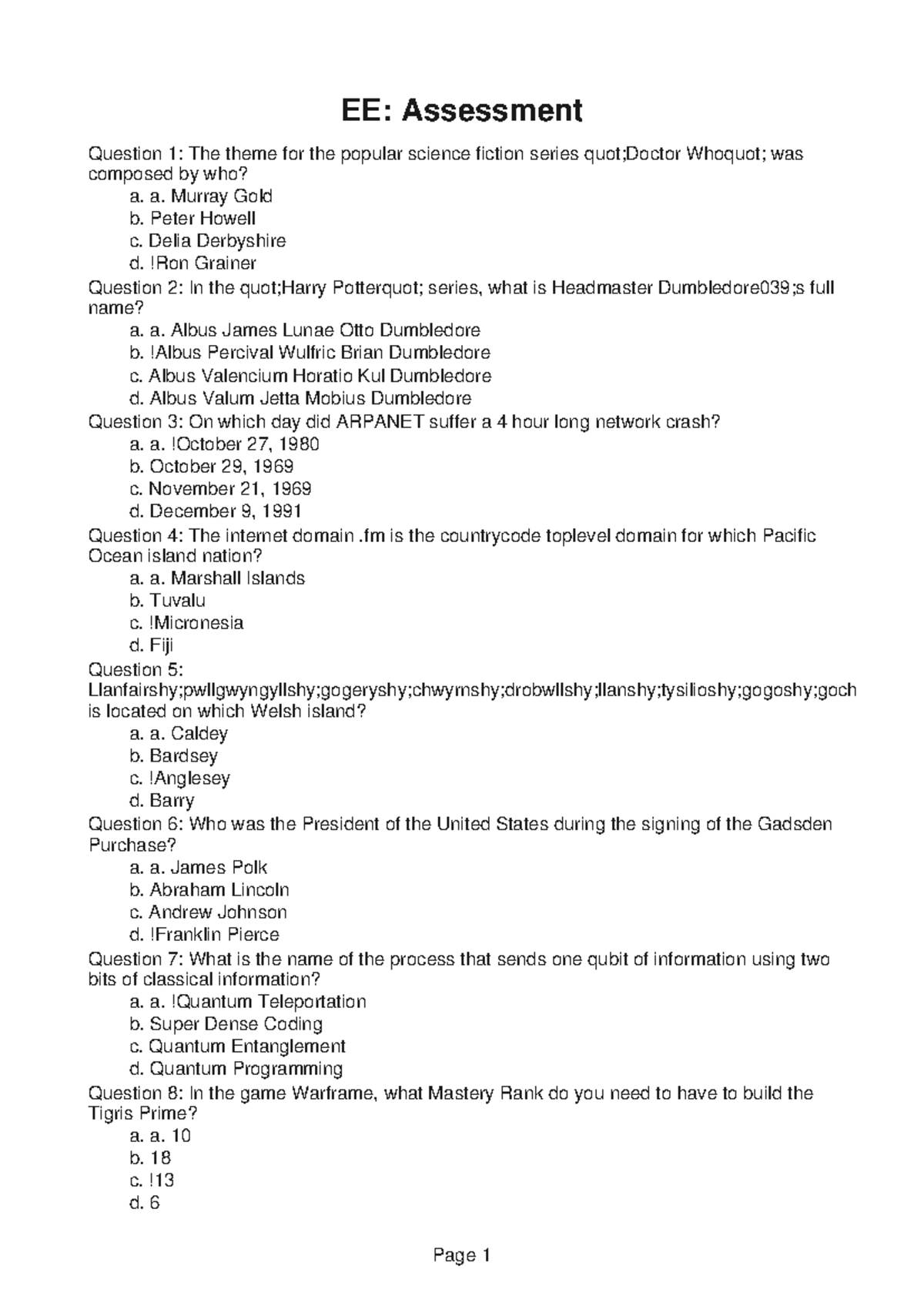 EE209 Progress Report 5 - EE: Assessment Question 1: The theme for the popular science fiction ...