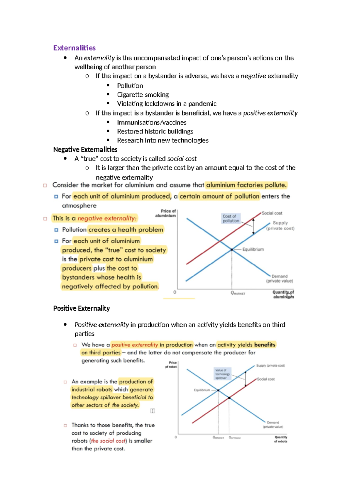 Econ notes-3 - Econ notes-3 - Externalities An externality is the ...