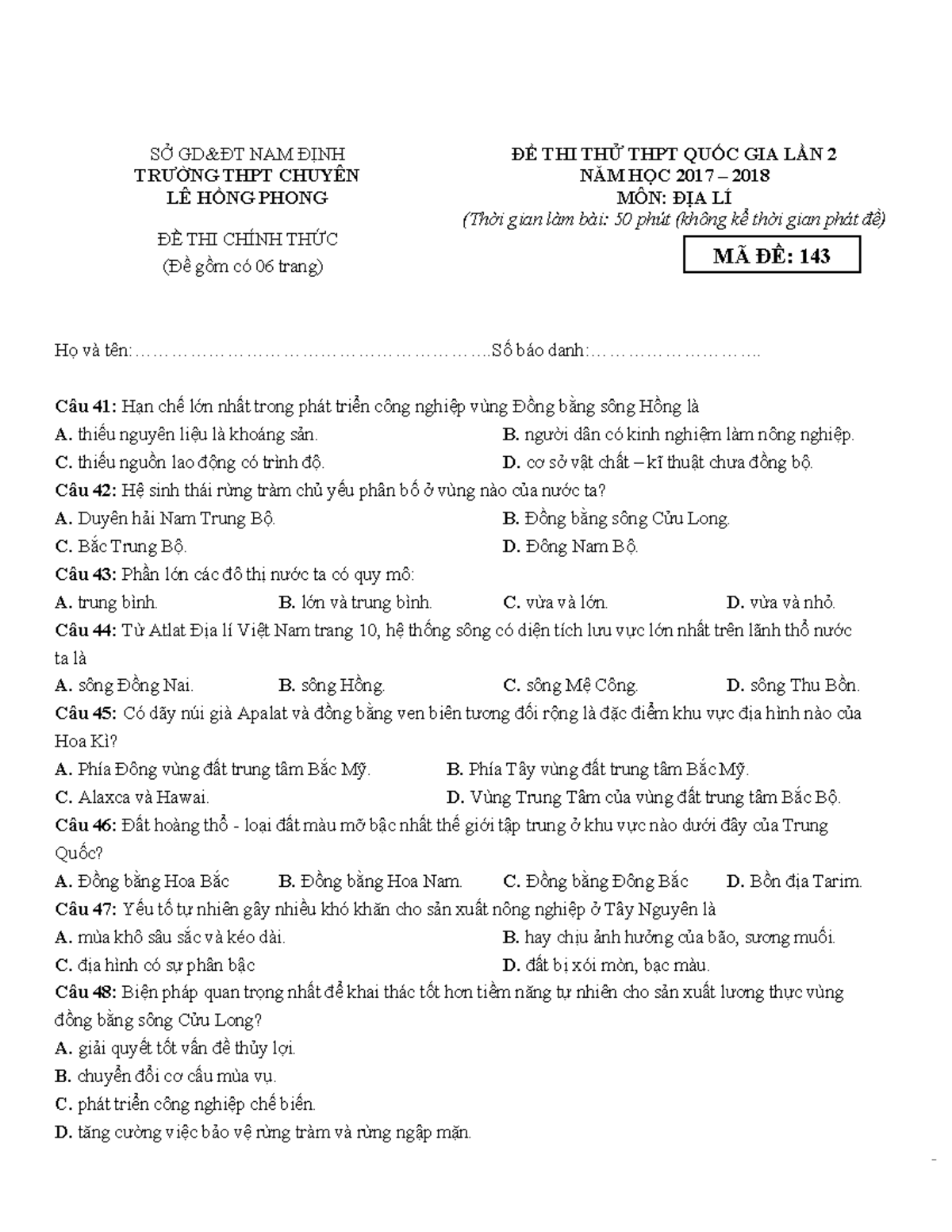 De thi thu mon dia ly - Nghi-luan-vai-tro-cua-li-tuong.pdf - SỞ GD&ĐT ...
