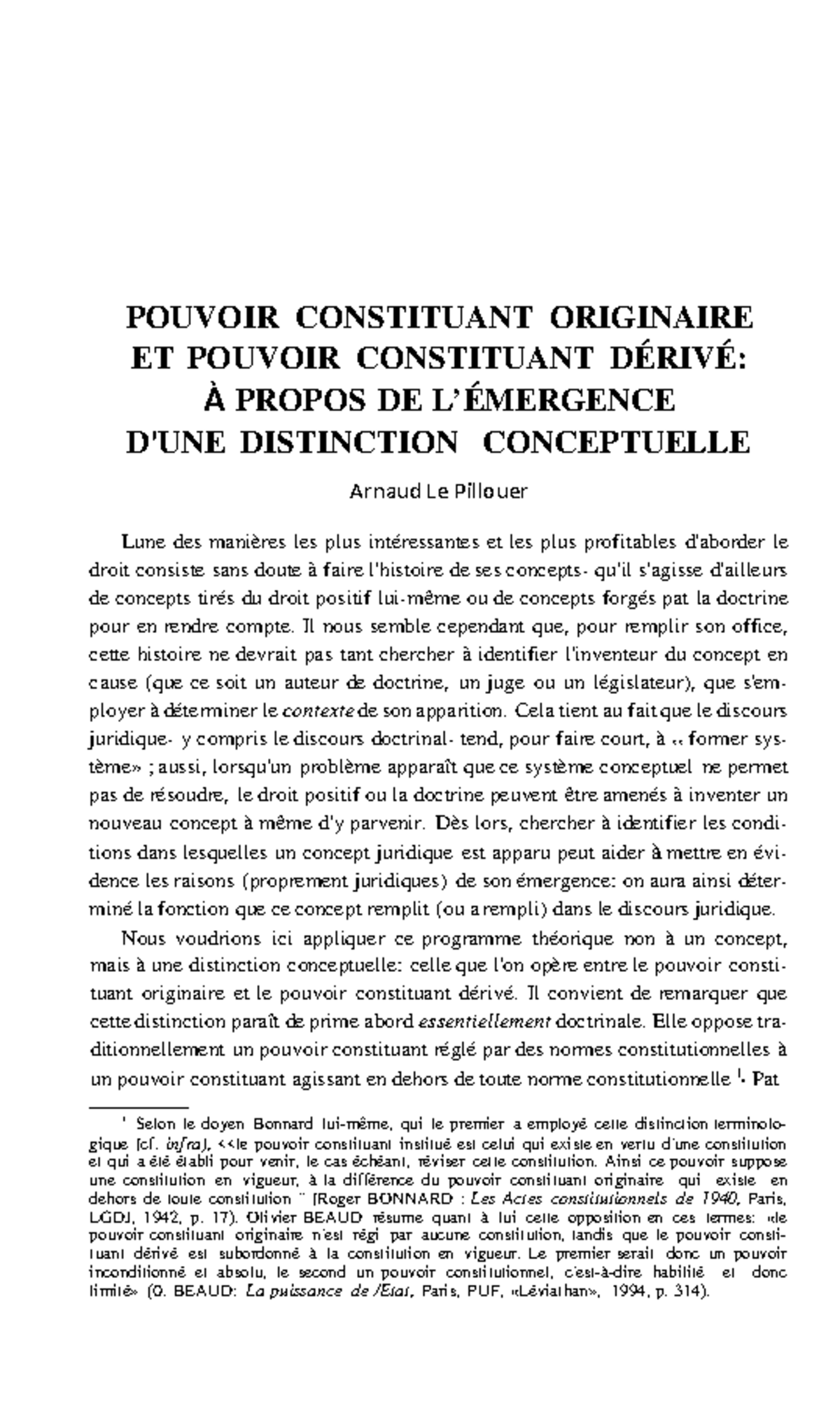 Pouvoir constituant originaire - POUVOIR CONSTITUANT ORIGINAIRE ET ...