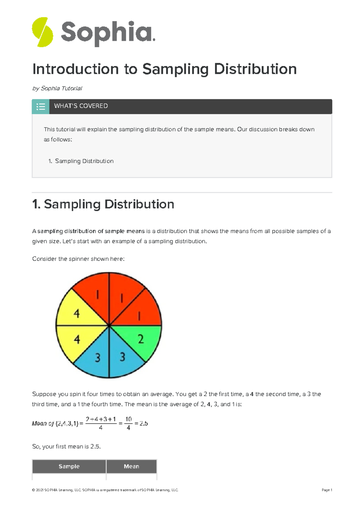 Introduction to sampling distribution 2 - Introduction to Sampling Distribution by Sophia ...
