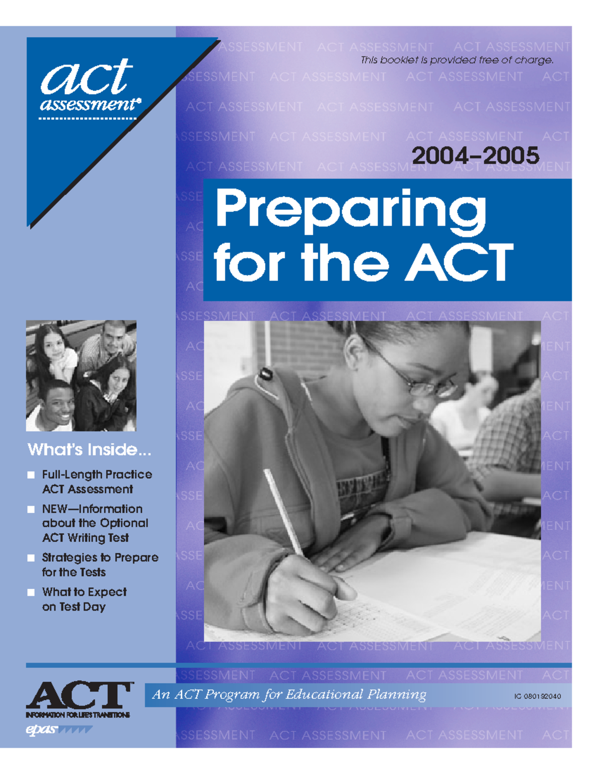 2004-2005 ACT Practice Test - Preparing for the ACT An ACT Program for ...