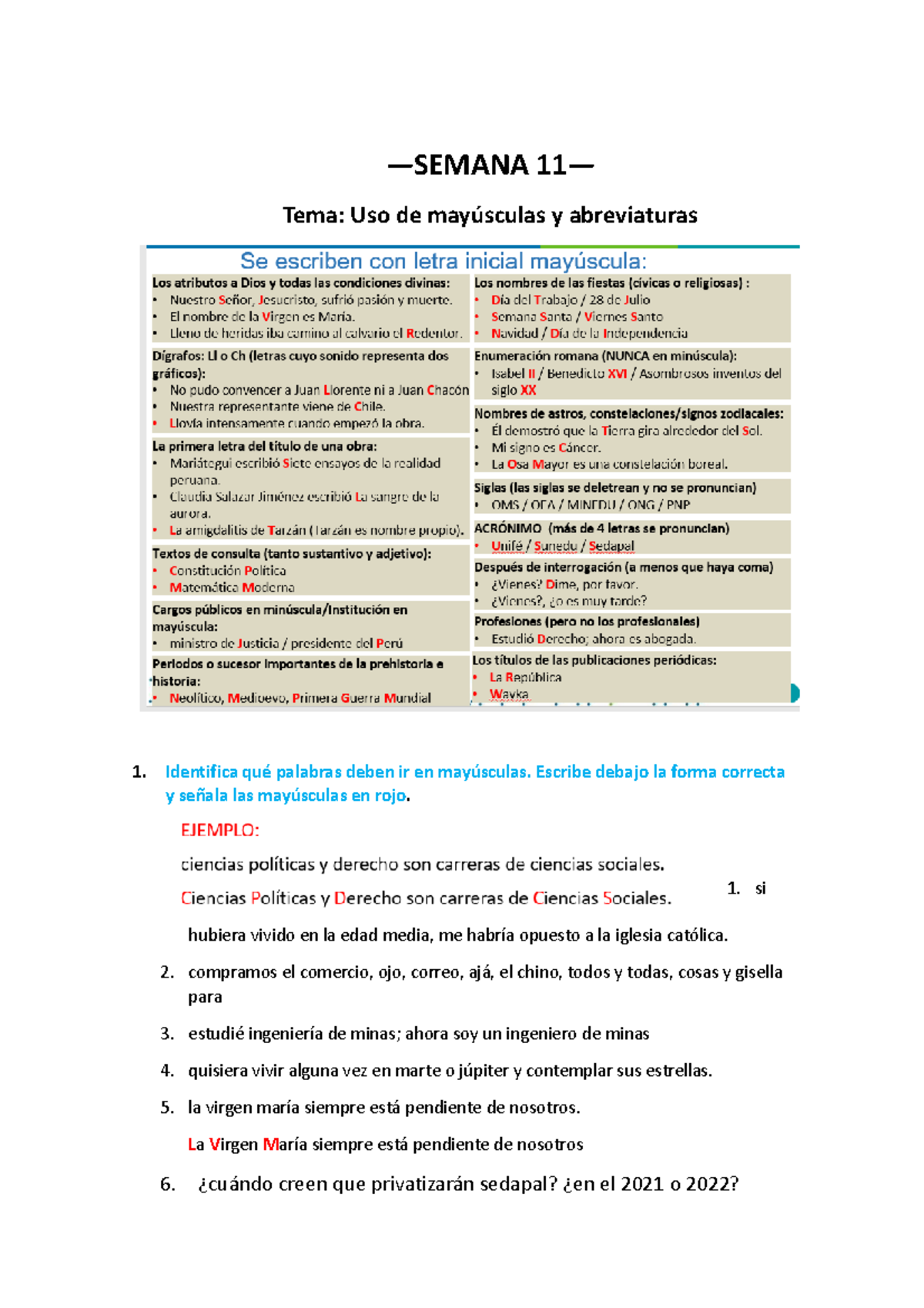 Semana 11 tarea Trabajo Equipo 3 - —SEMANA 11— Tema: Uso de mayúsculas ...