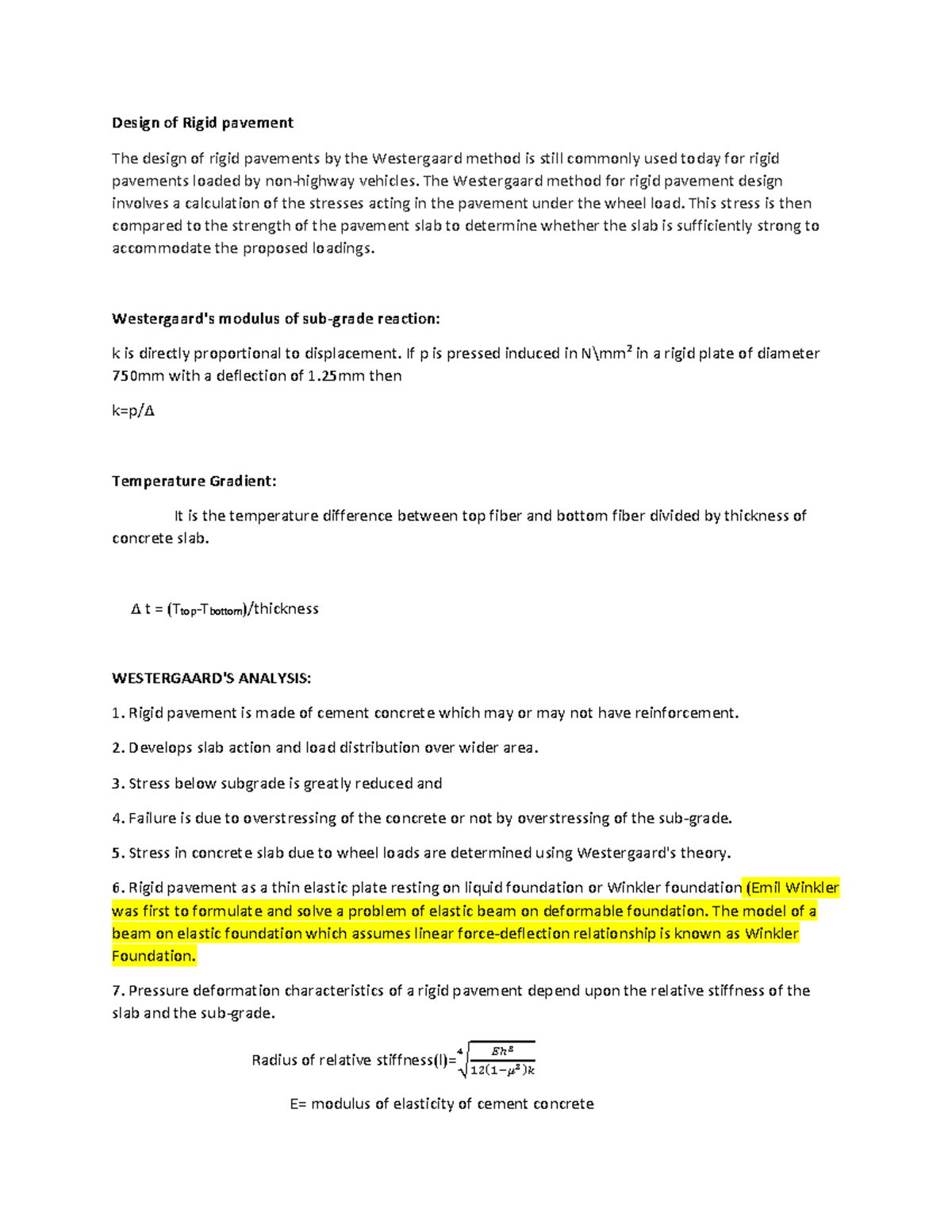 Westergaards theory for rigid pavement - Warning: TT: undefined function: 32 Warning: TT ...
