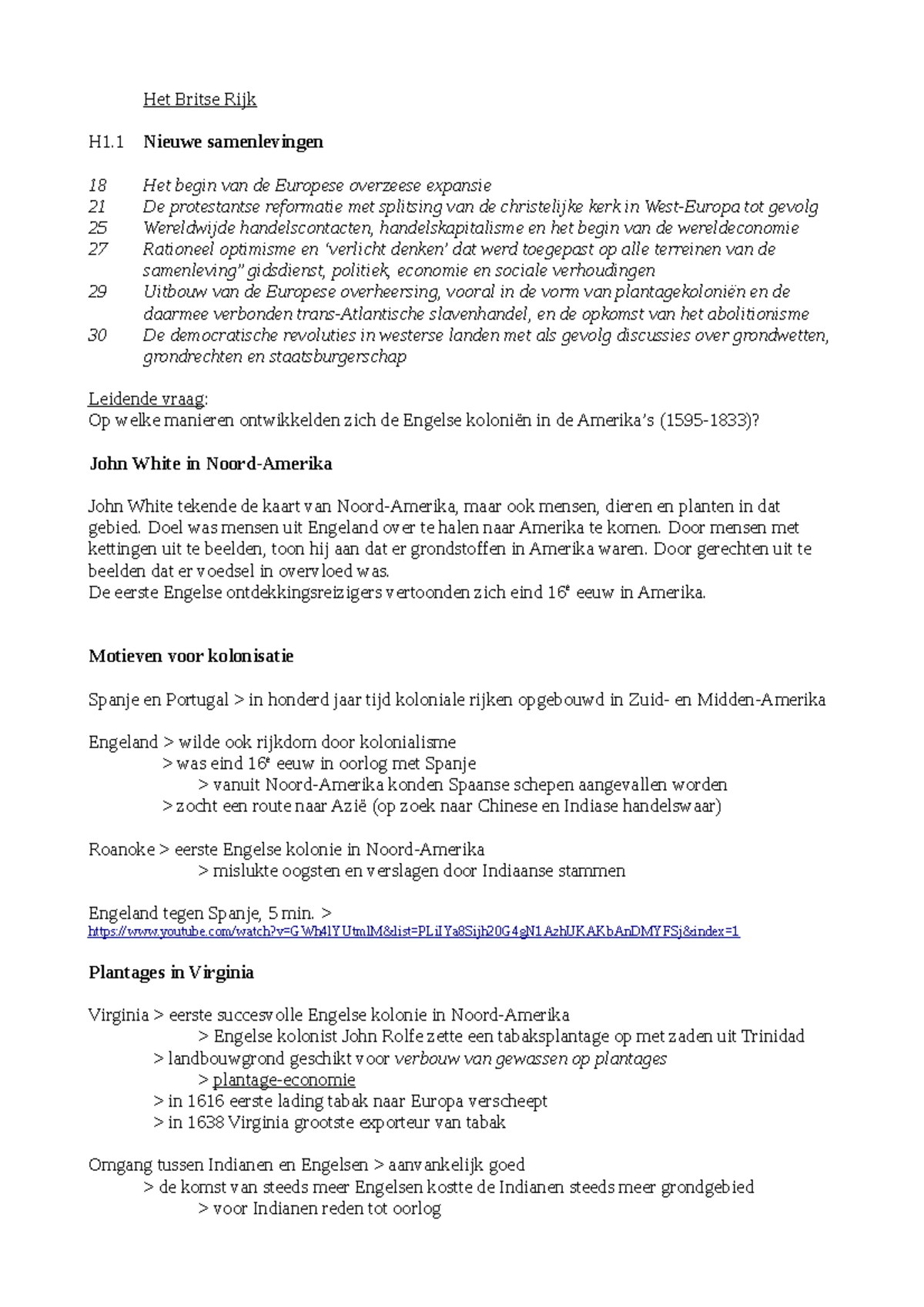 Britse Rijk H1.1 Nieuwe samenlevingen - Het Britse Rijk H1 Nieuwe ...