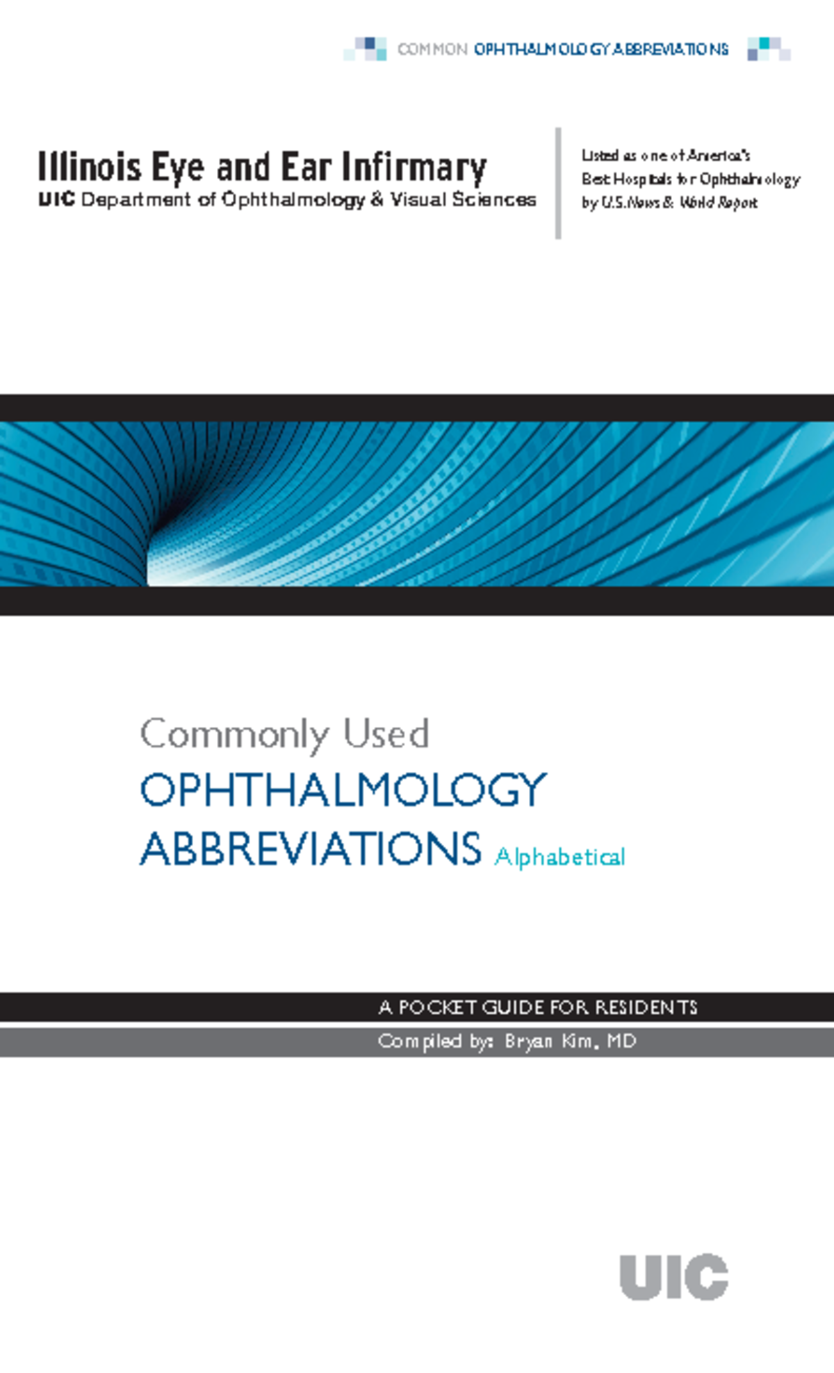 22. Ophthalmology Abbreviations Alphabetical (Article) Author ...