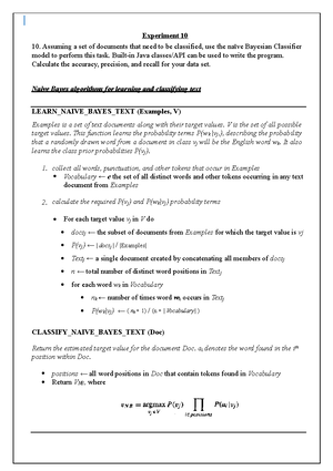 ML lab program 1 - Experiment 1 1. Implement and demonstrate the FIND-S algorithm for finding ...