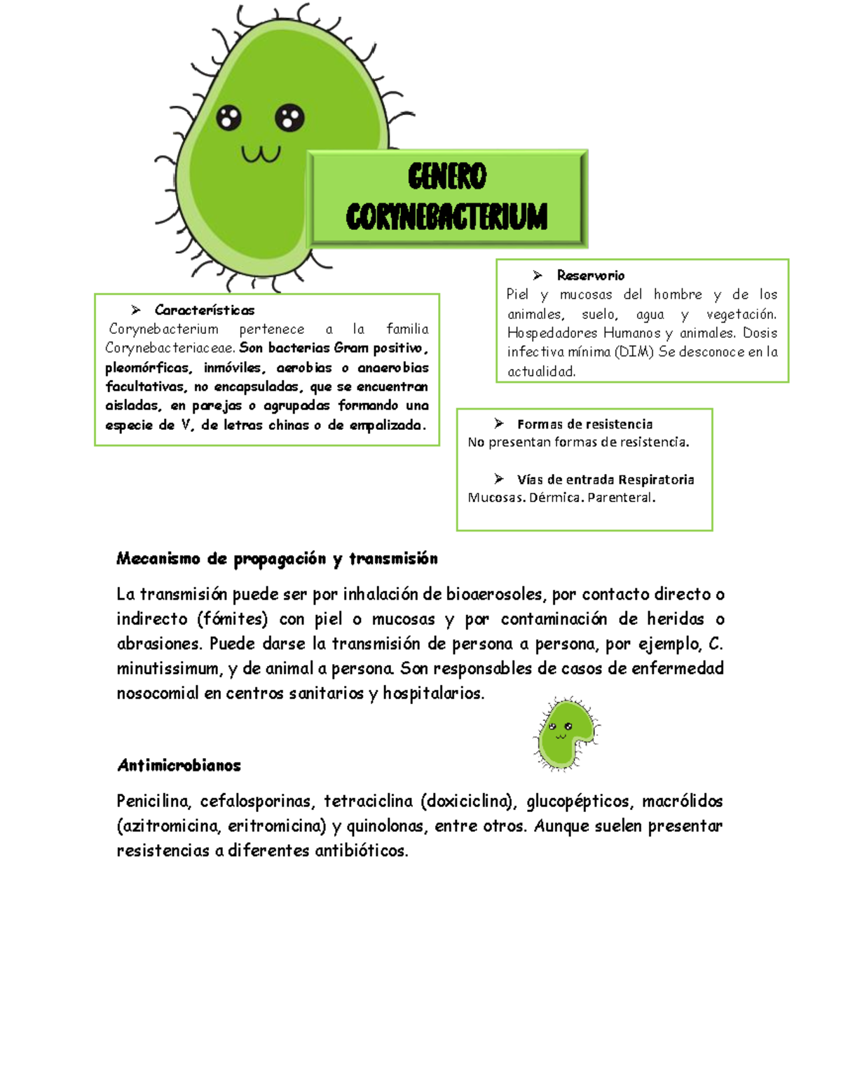 Corynebacterium lysteria bacillus clostridium - Mecanismo de ...