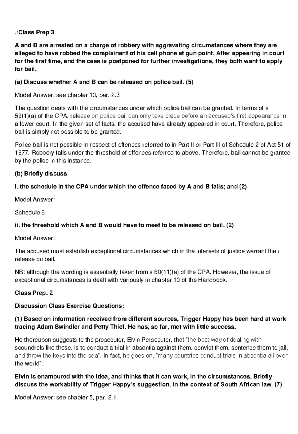 Vutomi exam - Exam questions and answers practice - ./Class Prep 3 A ...