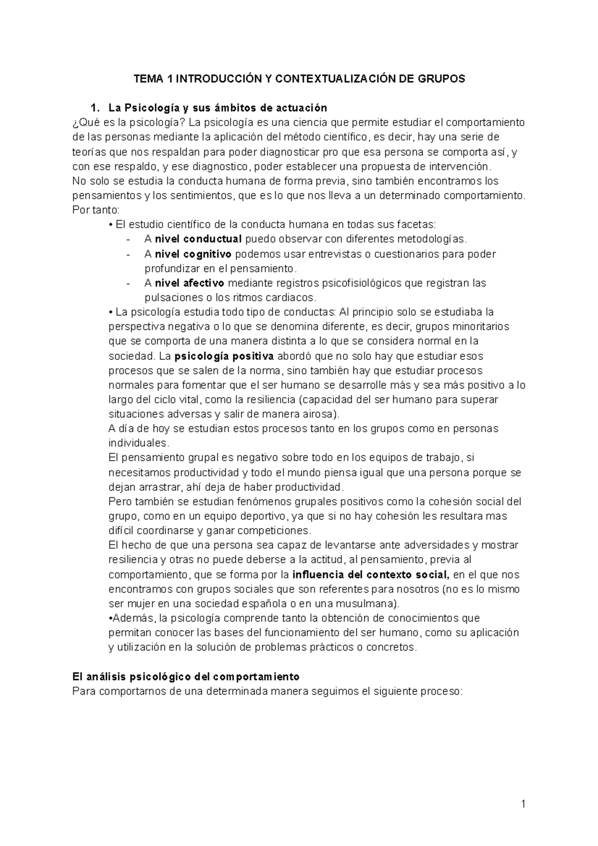 Tema 1 PDG - BIEN - TEMA 1 INTRODUCCIÓN Y CONTEXTUALIZACIÓN DE GRUPOS 1 ...