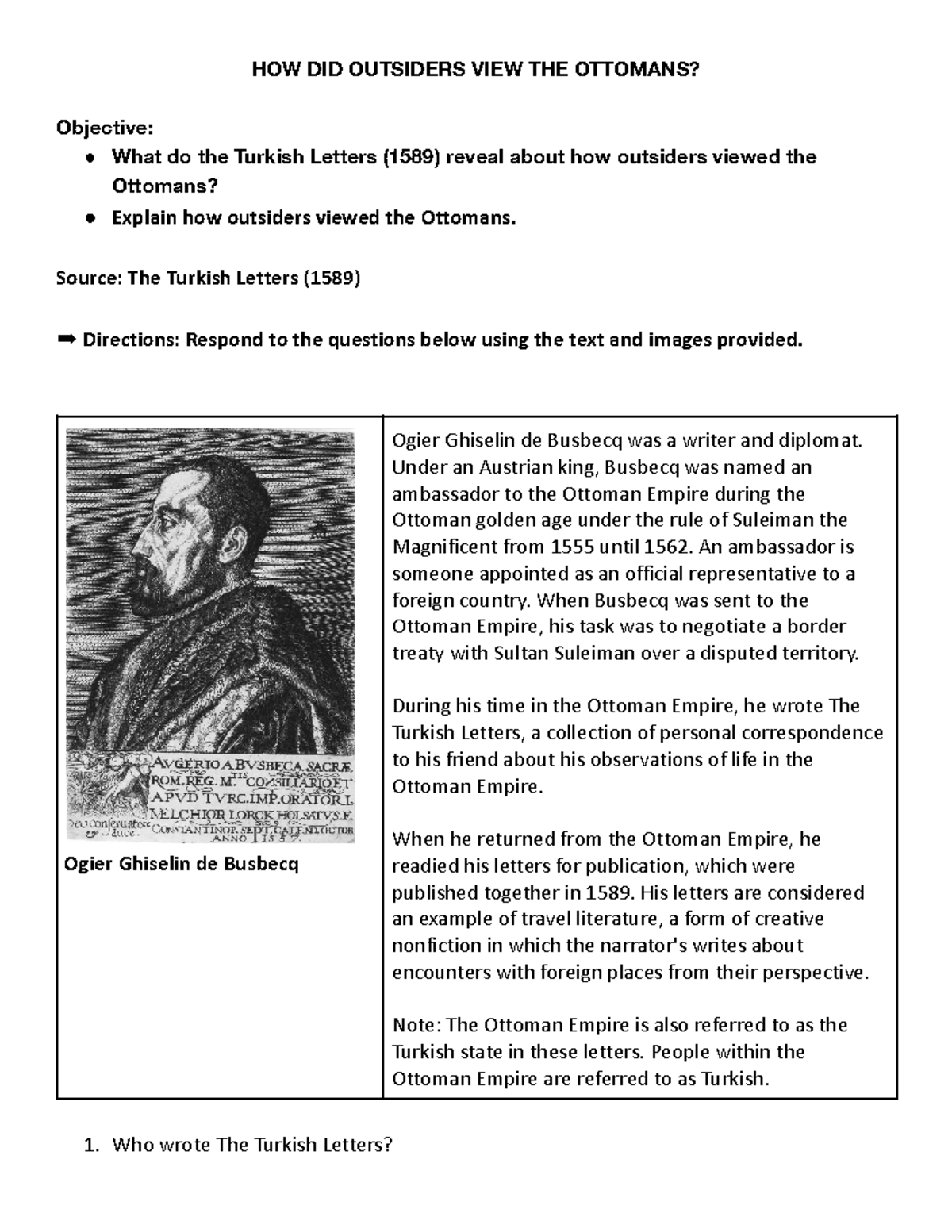 El'dior Dobere - HOW DID Outsiders VIEW THE Ottomans 9th Grade - HOW ...