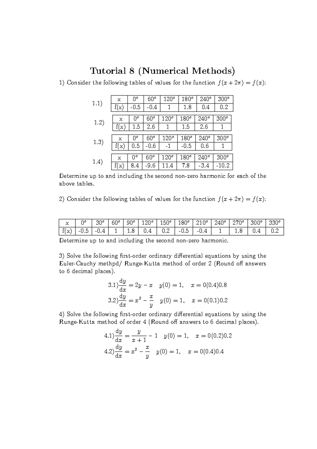 Tut 8 9e9f19a9852f8622a57a08c6a1fae587 - Tutorial 8 (Numerical Methods ...