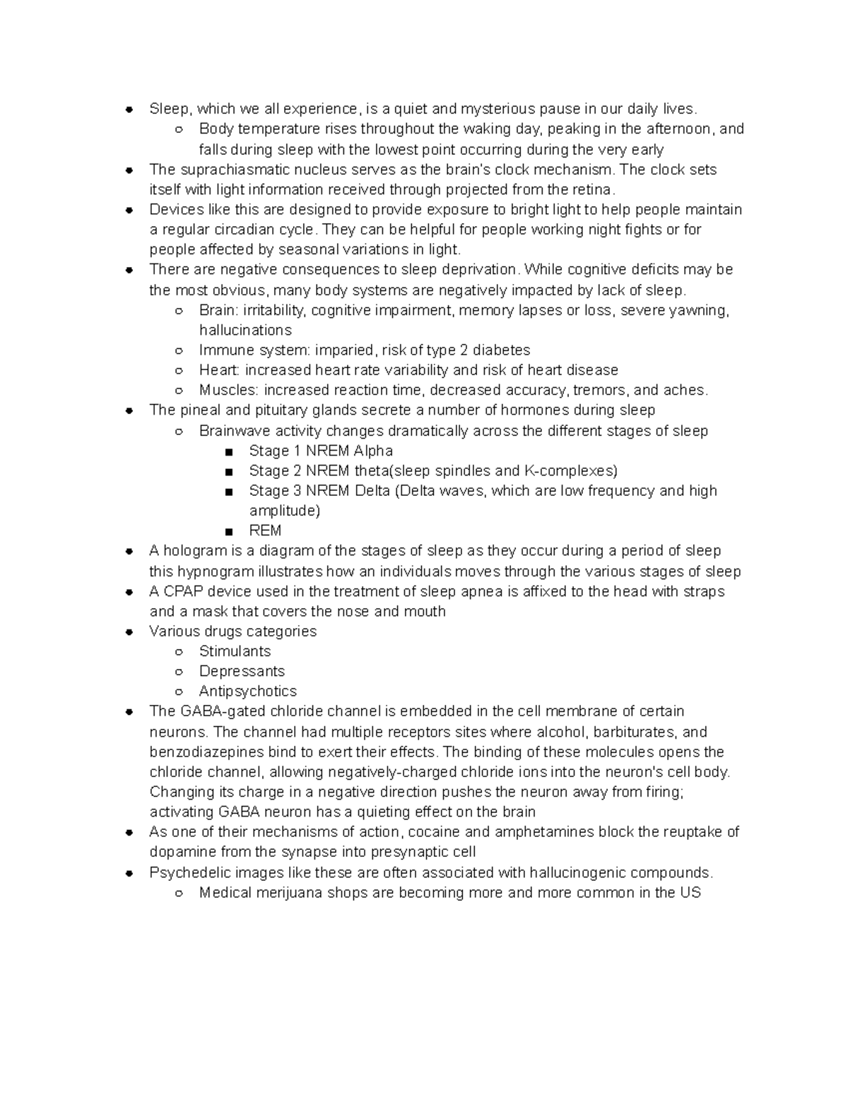 Chapter 4 State of Consciousness - Sleep, which we all experience, is a ...