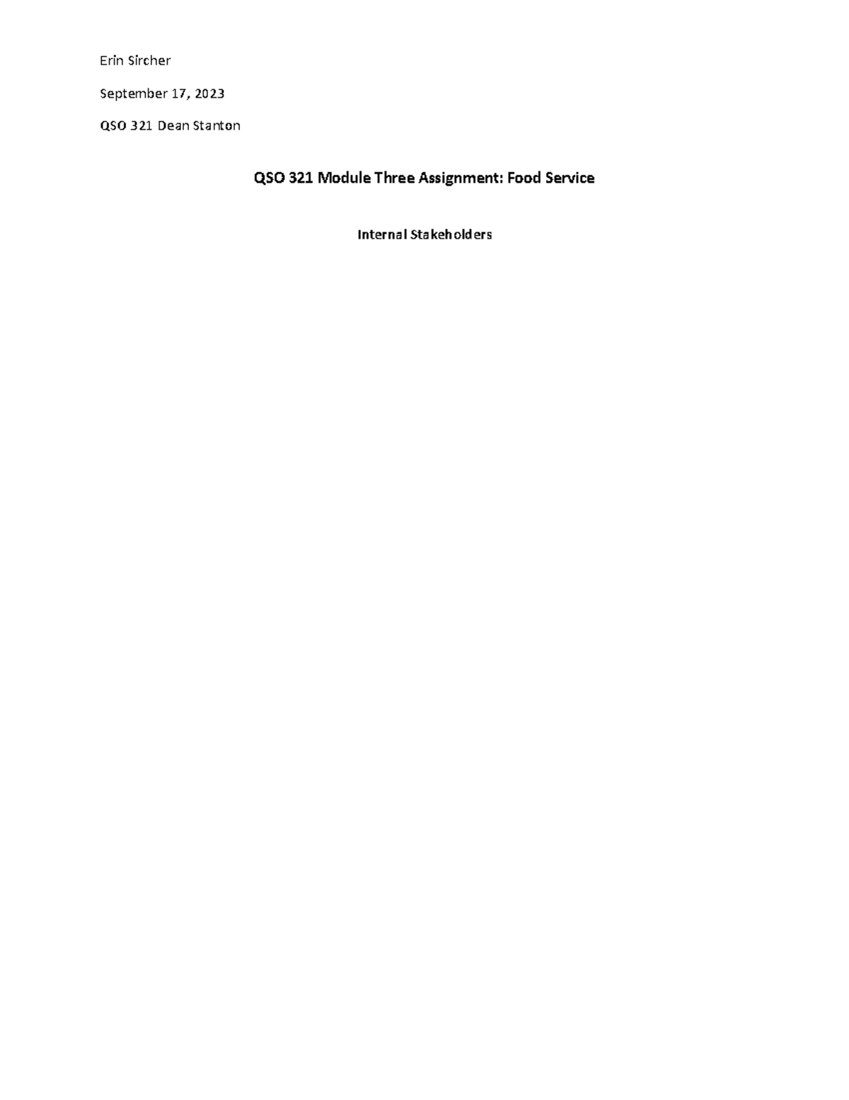 QSO 321 Module Three Assignment - The FDA is responsible for informing ...