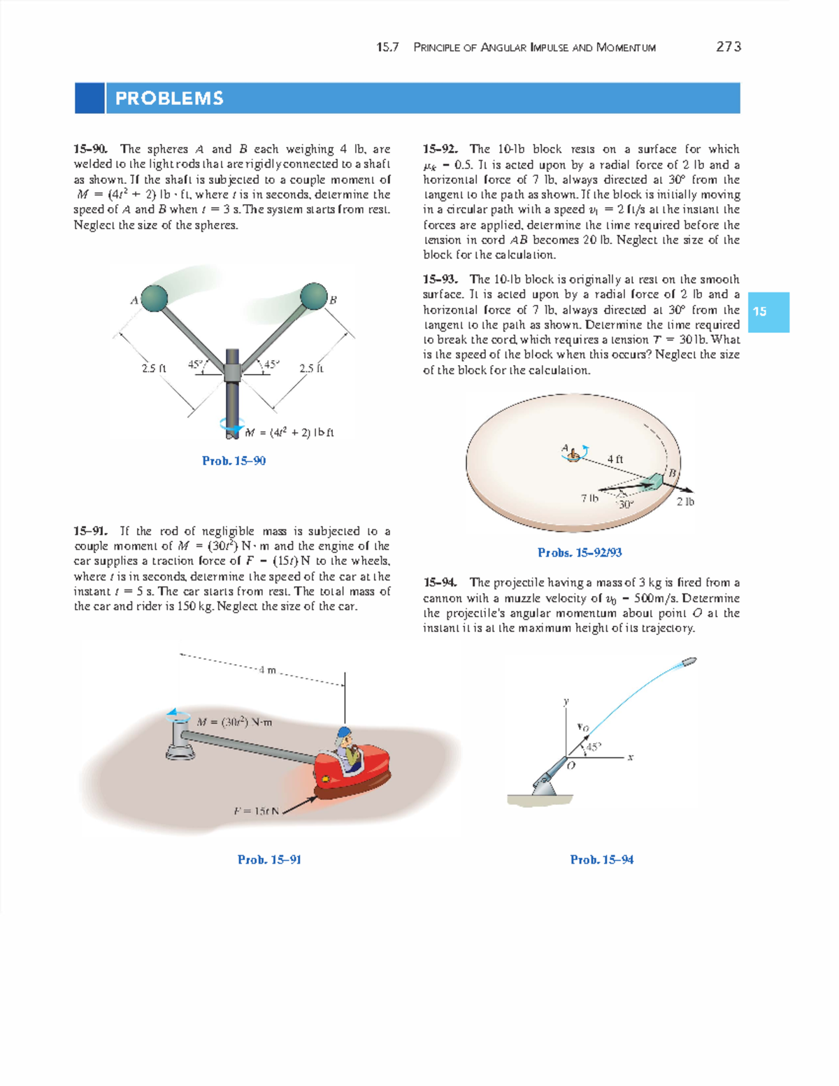 Principle OF Angular Impulse AND Momentum - 1 5 PRINCIPLE OF ANGULAR IMPULSE AND MOMENTUM 2 7 3 ...