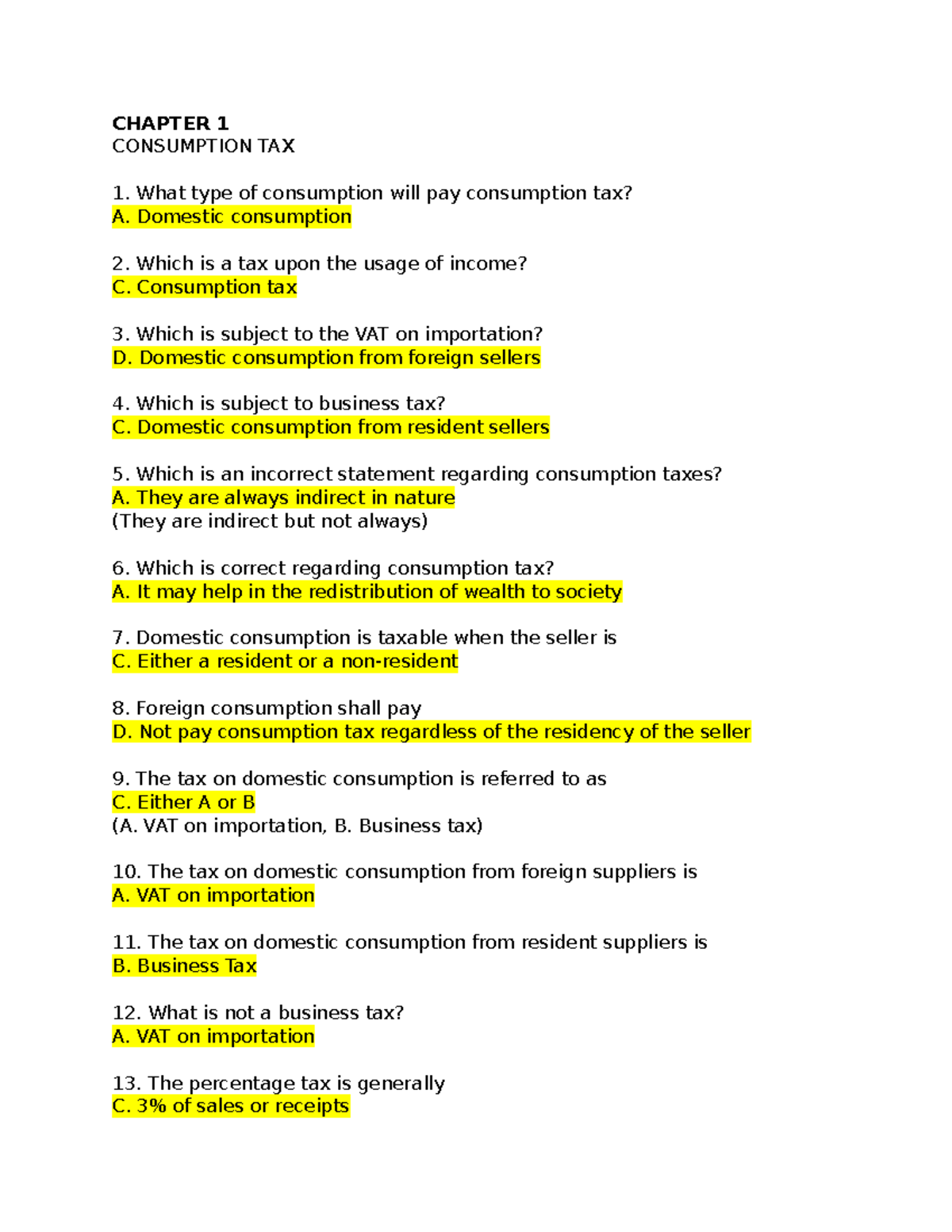 Business Transfer Tax Banggawan Chapter 1. Consumption Tax - CHAPTER 1 ...