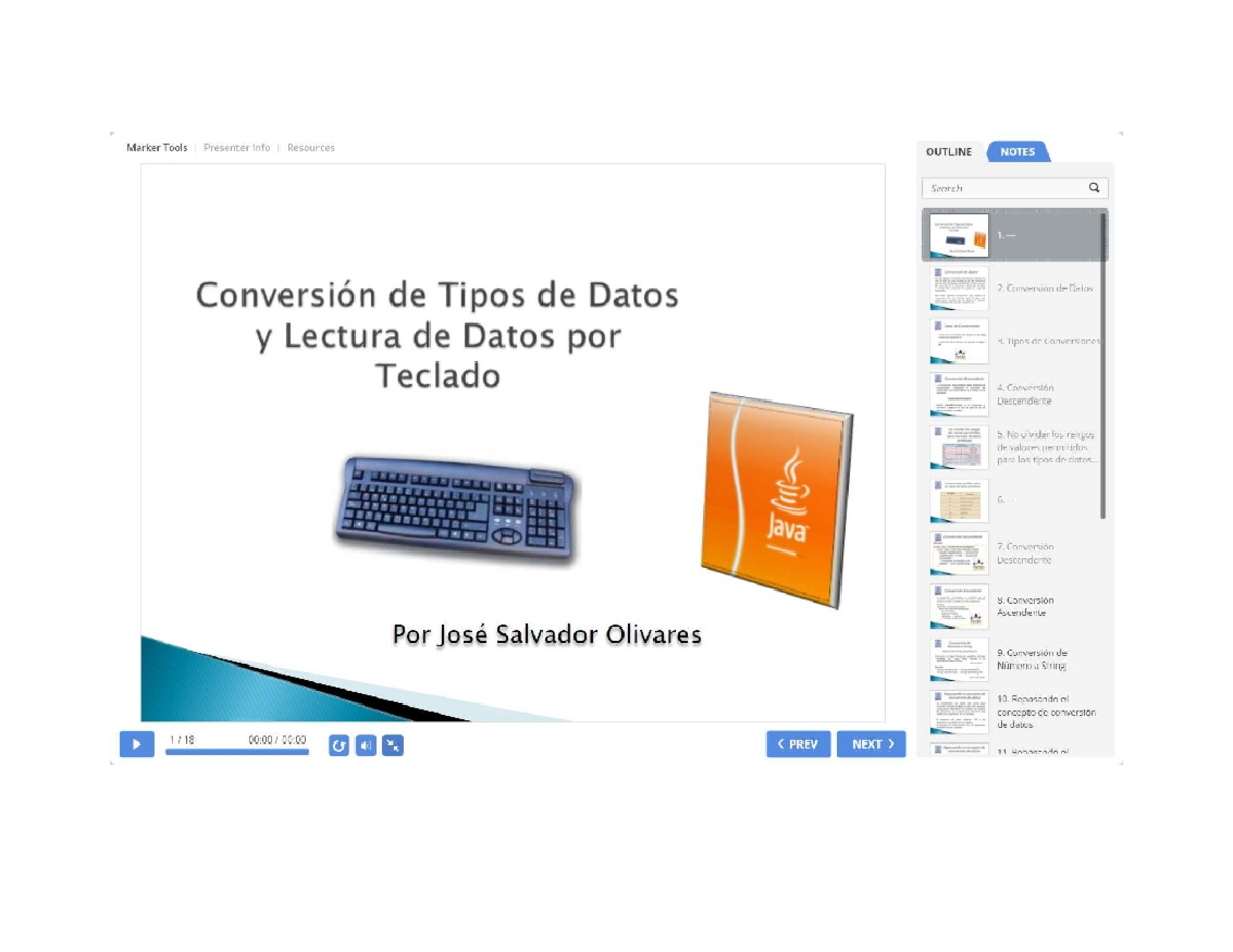 Conversión de tipos de datos lenguaje Java - Programación Java - Studocu