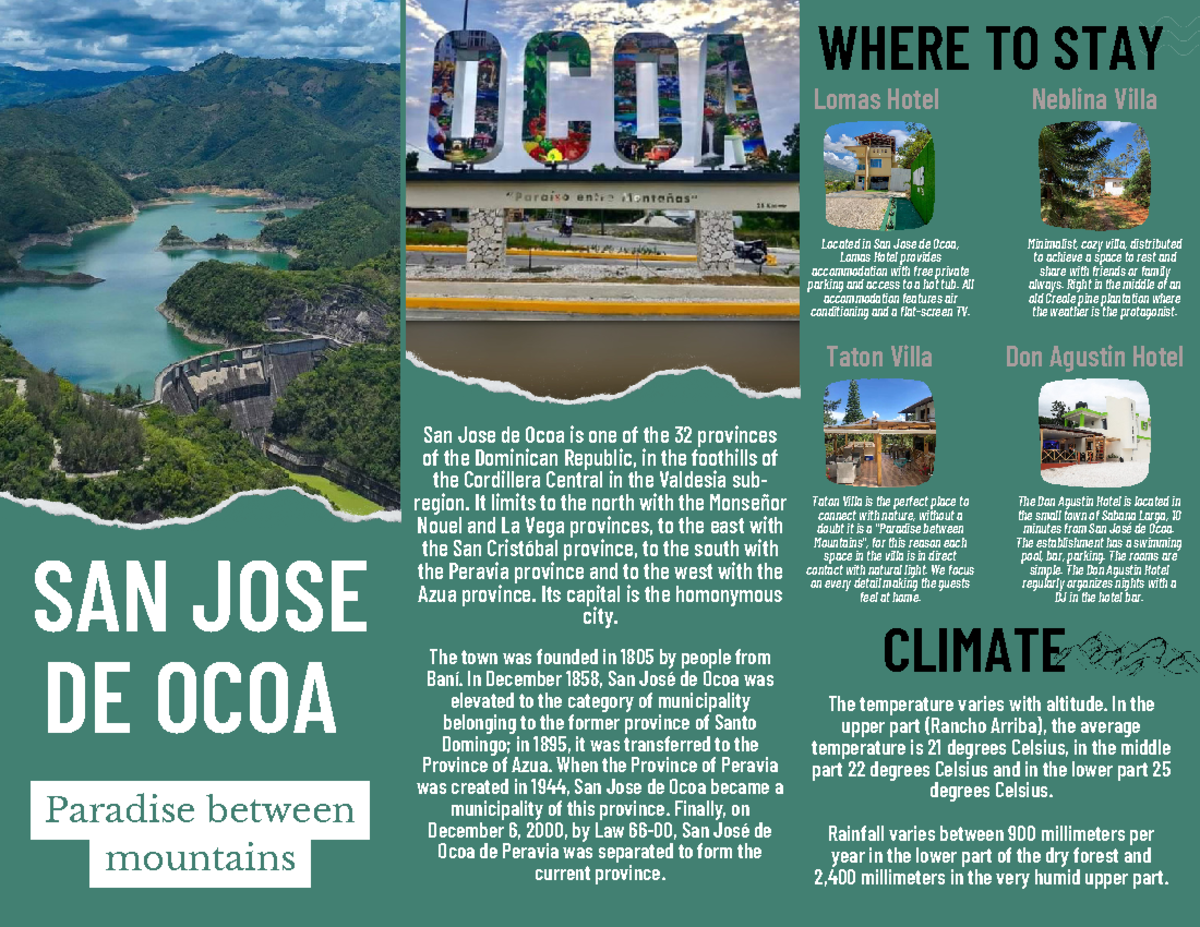 Brochure Ashley Shanelle - San Jose de Ocoa is one of the 32 provinces ...
