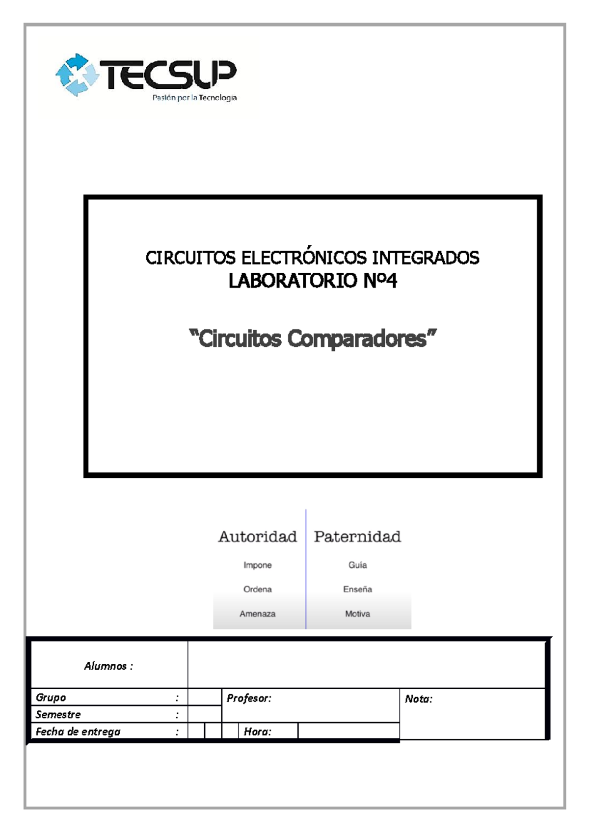 Lab04 Comparadores 2020 - CIRCUITOS ELECTRÓNICOS INTEGRADOS LABORATORIO ...
