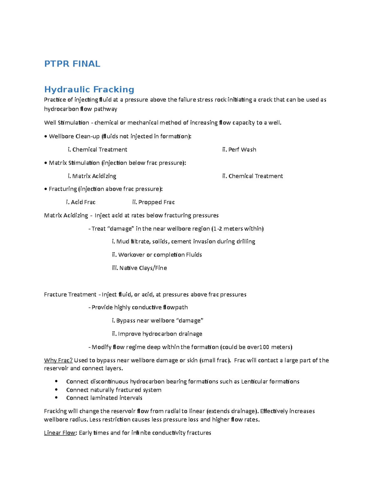 Ptpr final review part 4 - PTPR FINAL Hydraulic Fracking Practice of ...