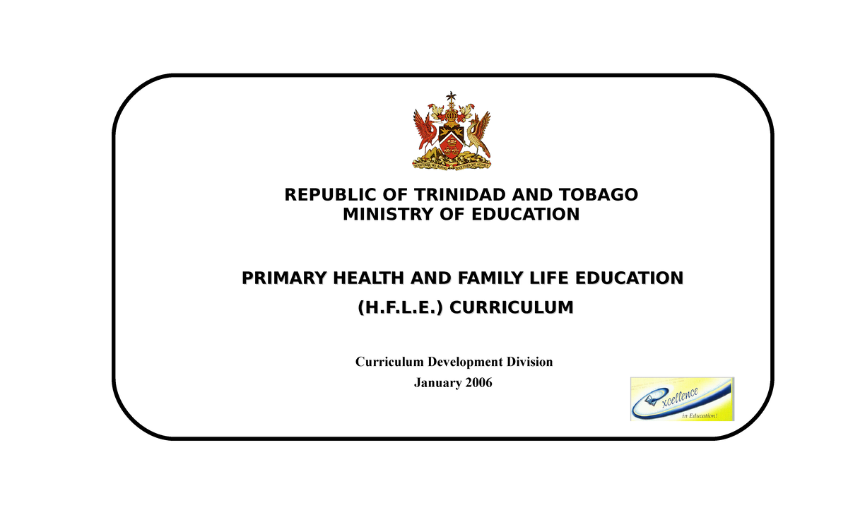 HFLE Curriculum - Primary (2) - REPUBLIC OF TRINIDAD AND TOBAGO ...