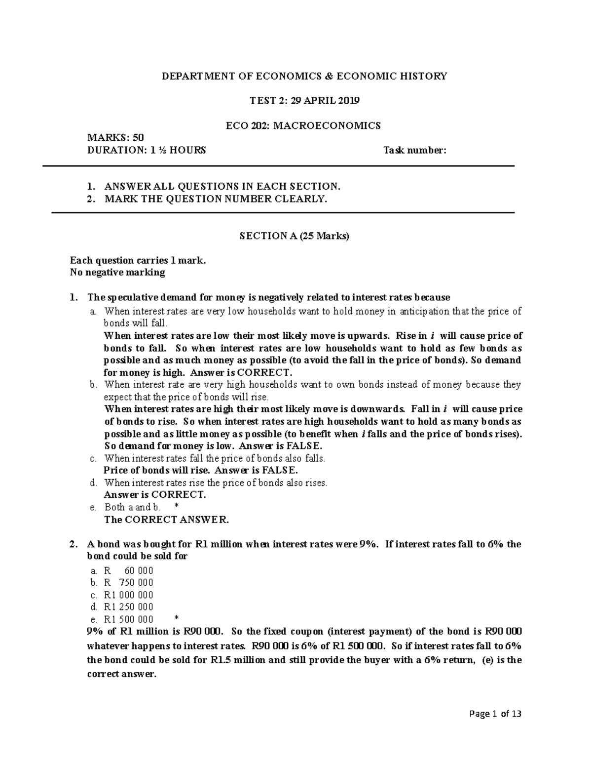 Economics Test 2 DEPARTMENT OF ECONOMICS ECONOMIC HISTORY TEST 2 economics-test-2-department-of-economics-economic-history-test-2