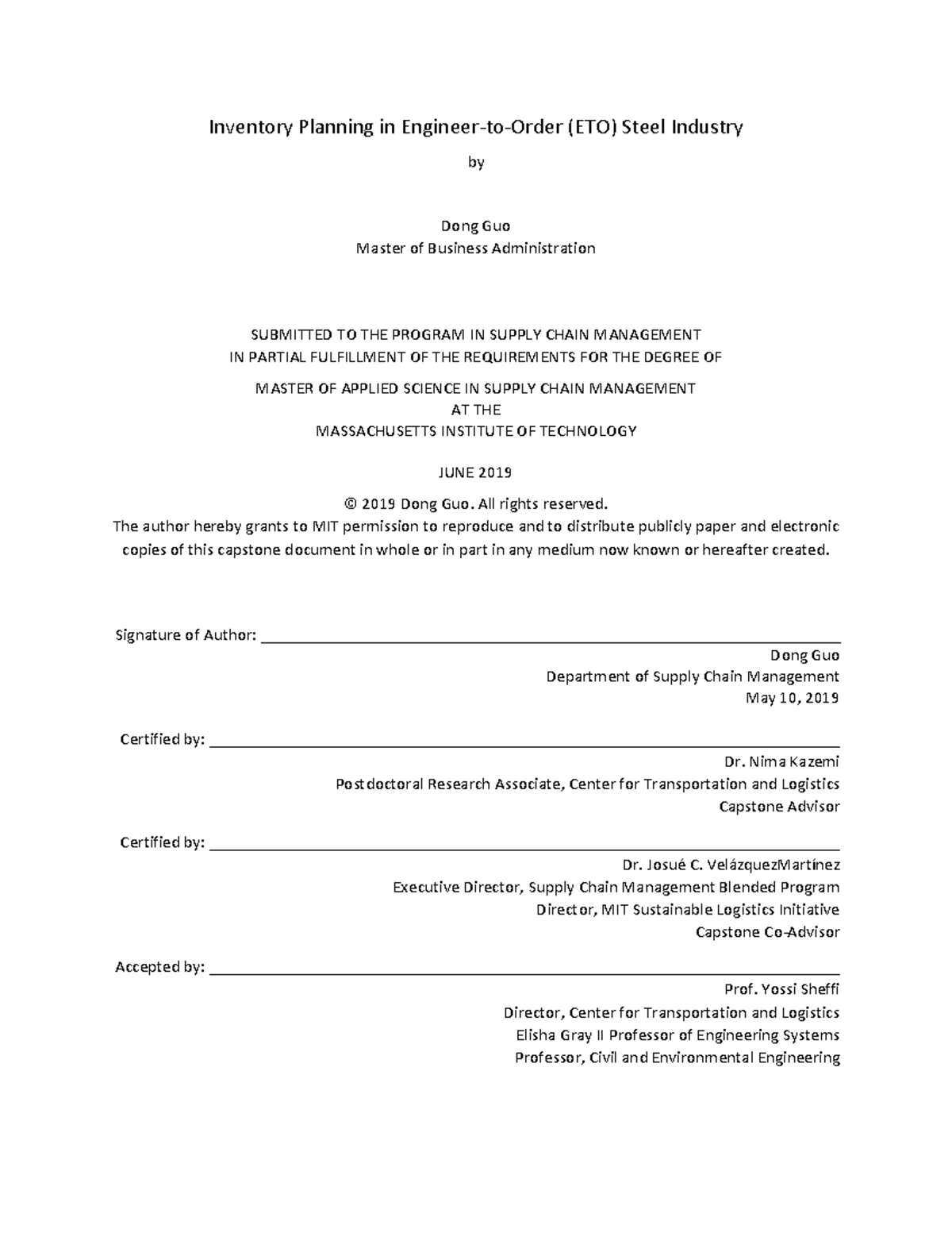Guo 2019 - sdsdsds - Inventory Planning in Engineer-to-Order (ETO ...