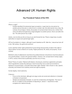 Human Rights Assignment - Criically assess the following statement ...