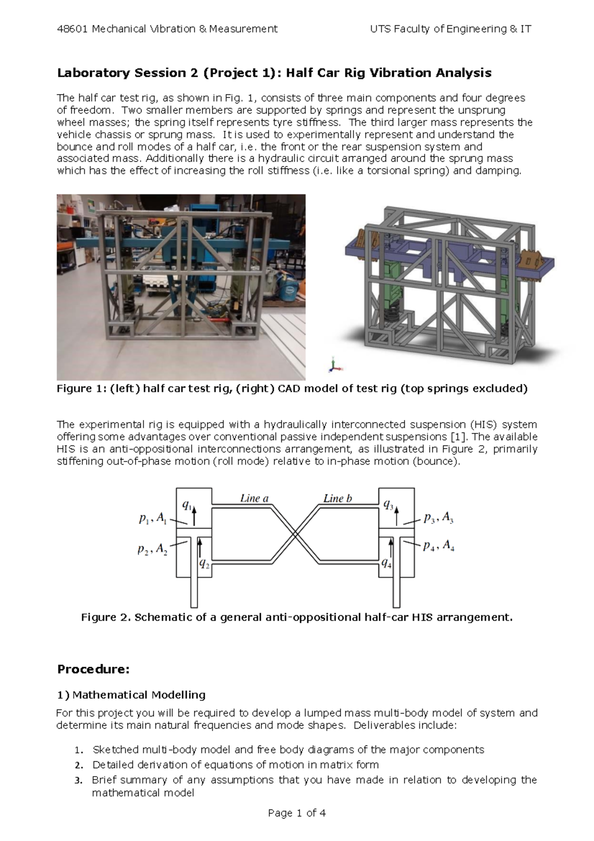 Half car rig lab instructions - Warning: TT: undefined function: 32 ...