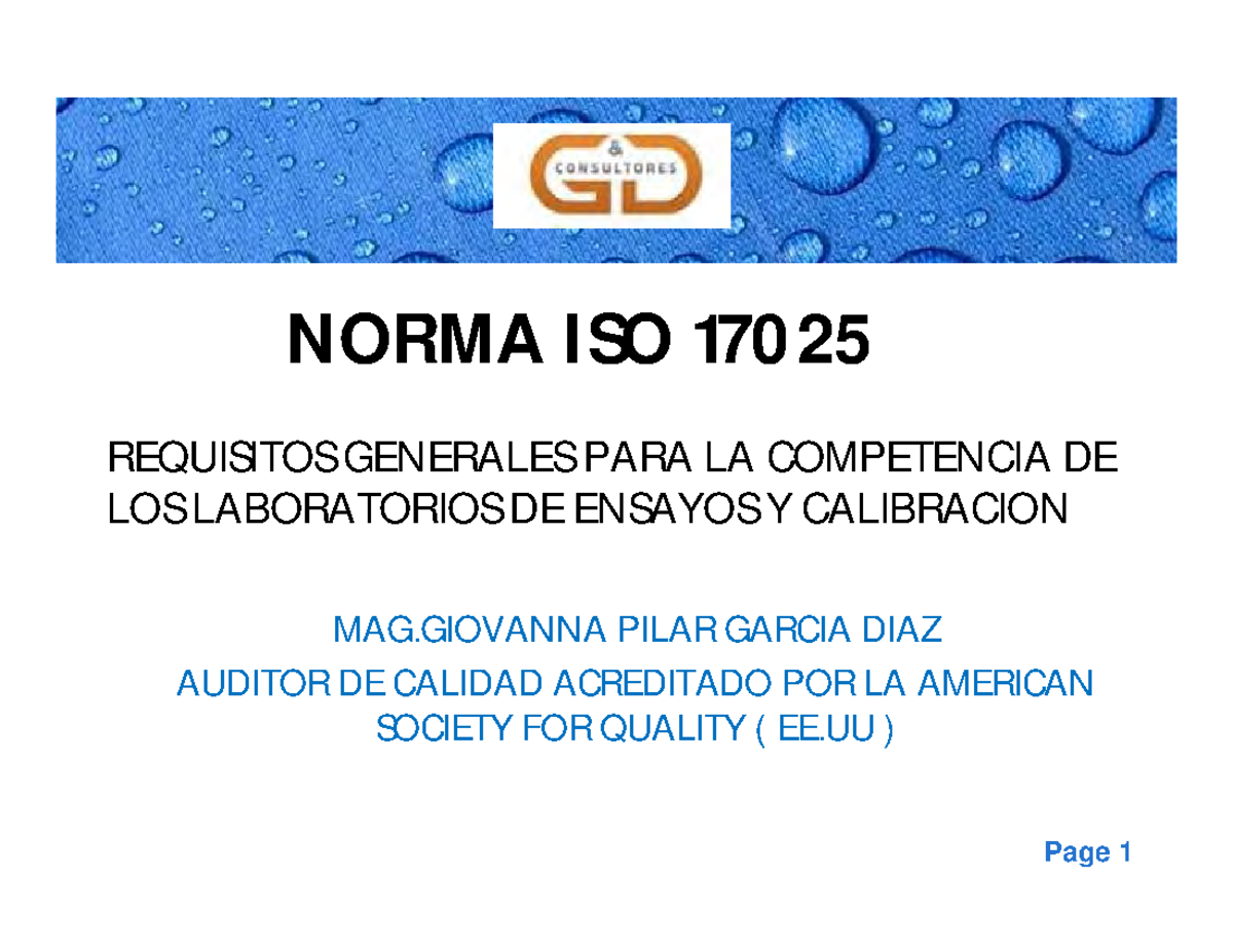 3255 norma iso 17025 - NORMA ISO 17025 REQUISITOS GENERALES PARA LA COMPETENCIA DE LOS ...