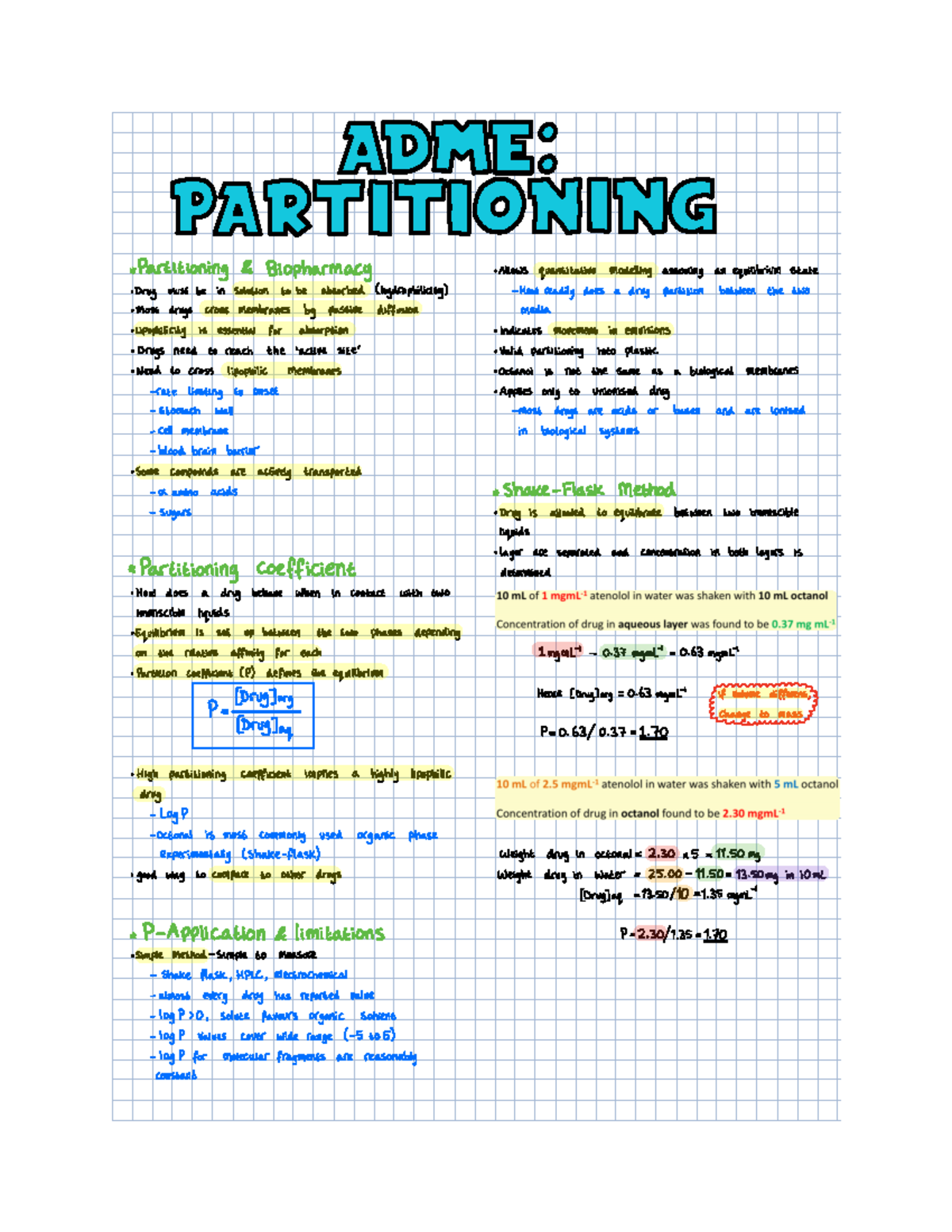 ADME - Partitioning - lecture notes - I iEIHDD EEEETTII FEFI HIM ...