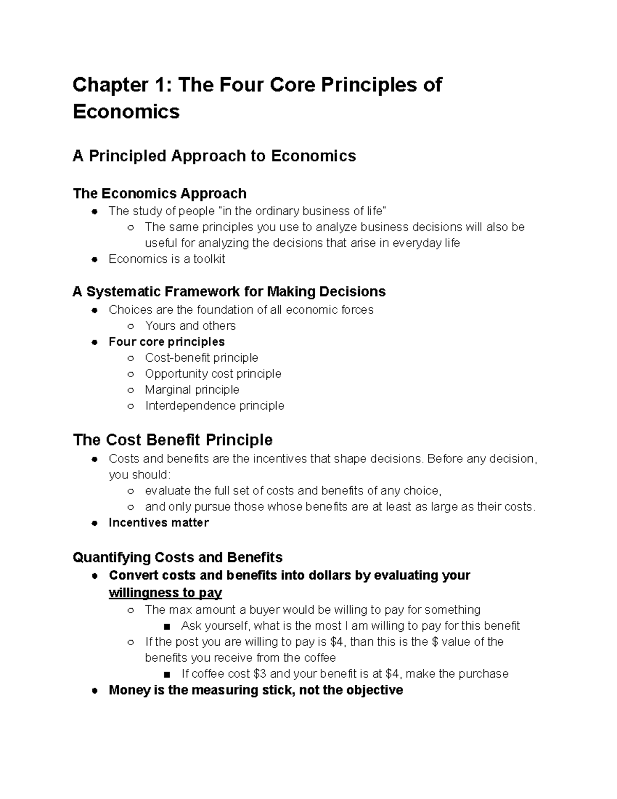 EC-120 Textbook Notes - Chapter 1: The Four Core Principles of ...