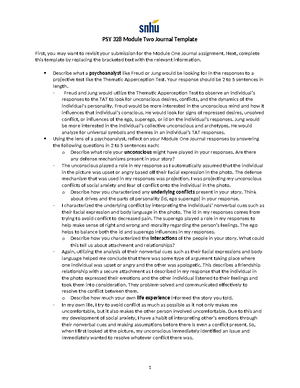 PSY 328 Module Three Journal Completed - PSY 328 Module Three Journal ...