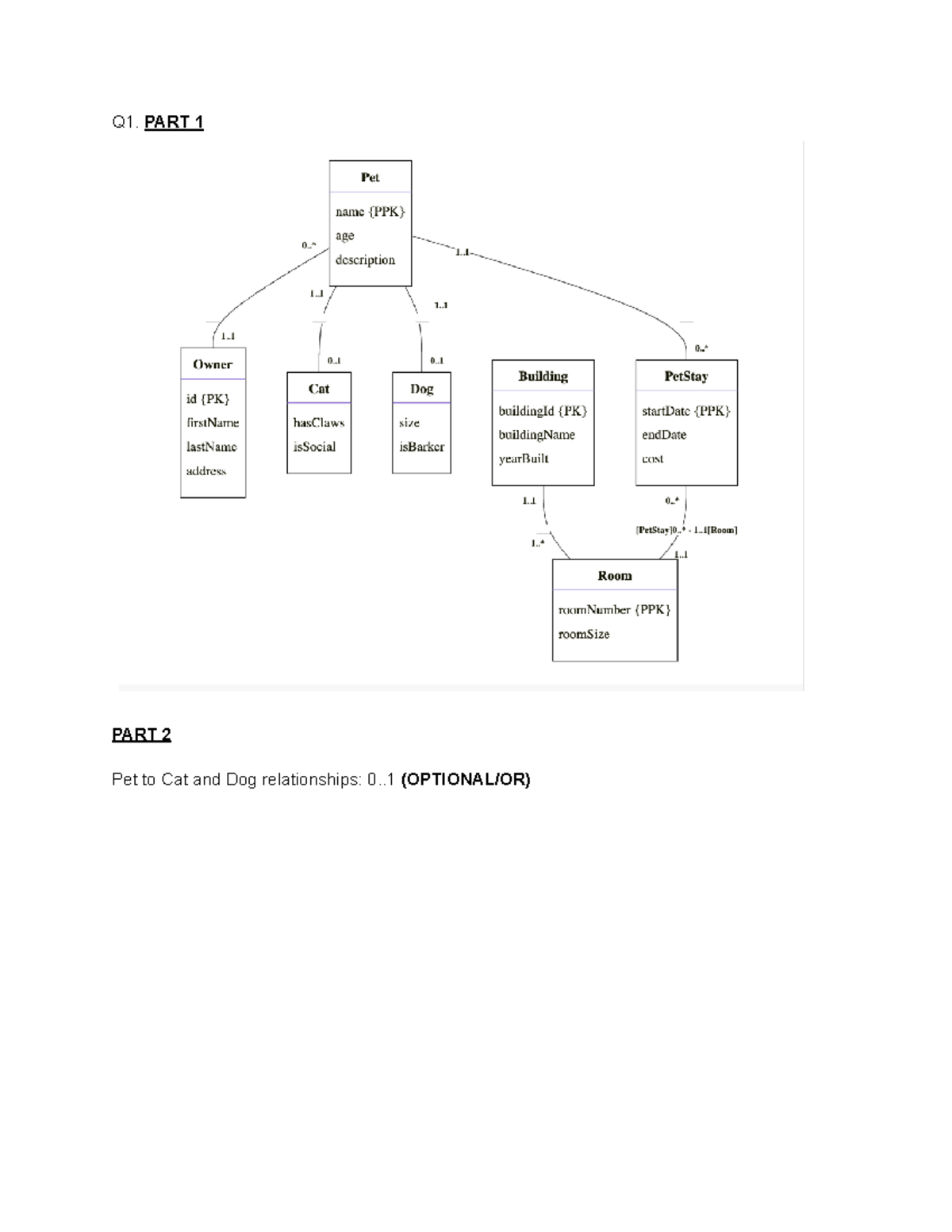 Cosc304 lab5 - ASSIGNMENT - Q1. PART 1 PART 2 Pet to Cat and Dog ...