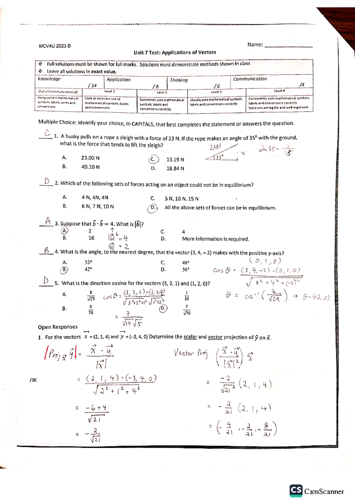 Unit 7 practice test - UNIT 7 - CamScanner CamScanner - Studocu
