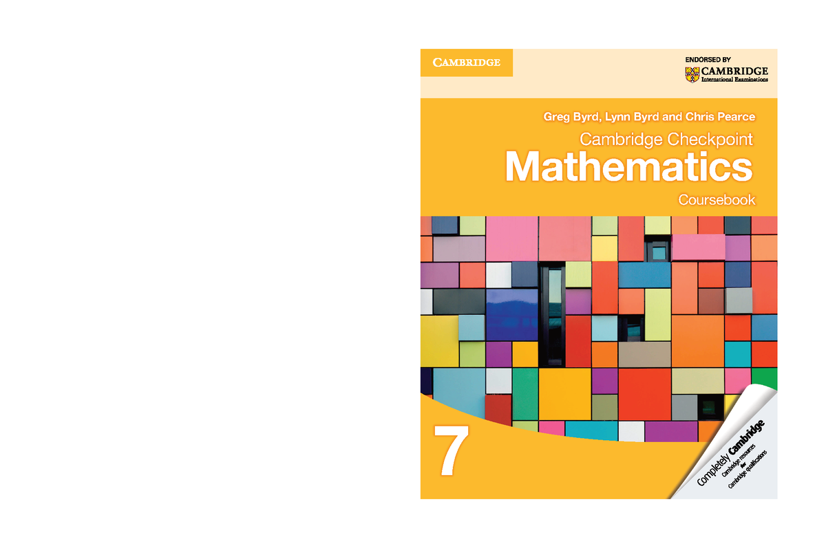 K6131-1 A Cambridge Checkpoint Mathematics Coursebook 7 - 7 Greg Byrd ...
