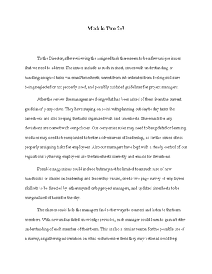 Bus 206 project 2 part 2 - business assignment - BUS-206 Project Two ...