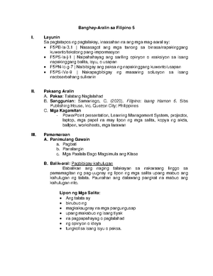 Halimbawa ng MELC Matrix sa Baitang 3-7 - Contextualized Matrix GRADE LEVEL THEME MOST ESSENTIAL ...
